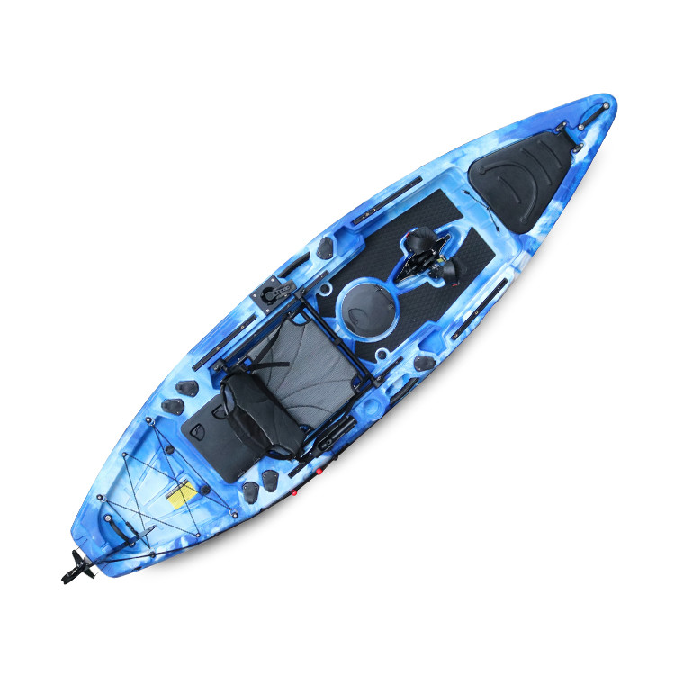 single sit on top fishing kayak pedal drive LLDPE 3m pedal kayak with ...